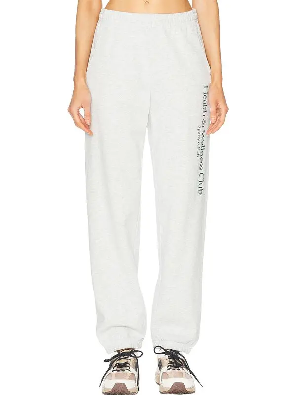 SPORTY & RICH H&w Crest Sweatpant - Heather Gray