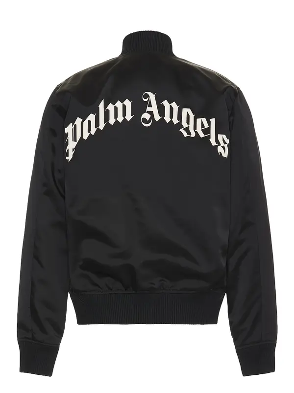 Palm Angels Curved Logo Bomber - Black