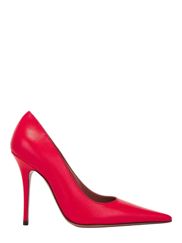 Amina Muaddi Barbara 105 Nappa Pump - Red