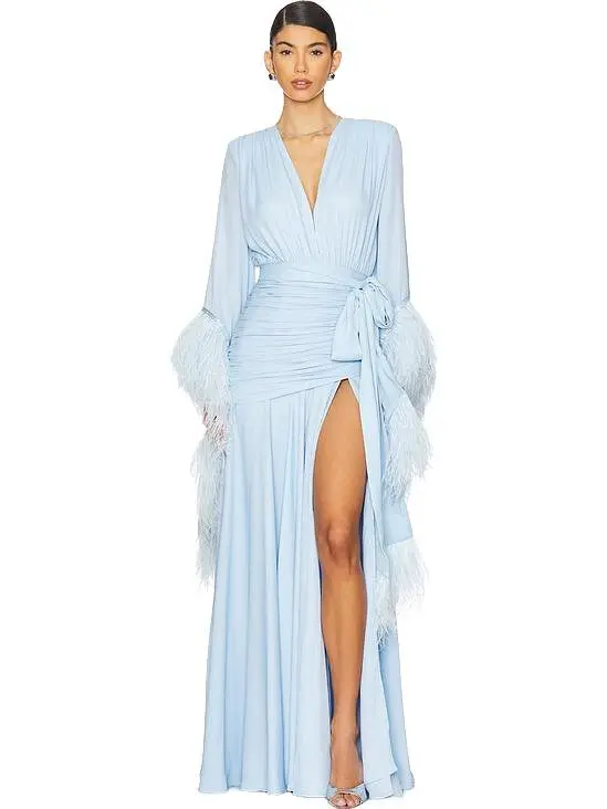BRONX AND BRONCO Geisha Maxi Dress - Powder Blue