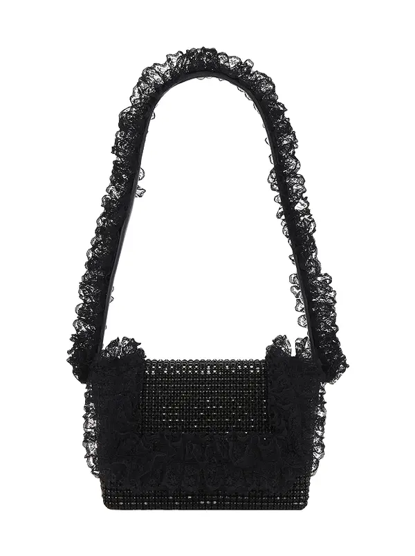 SELF-PORTRAIT X Christopher Kane Crystal Lace Detail Bag - Black