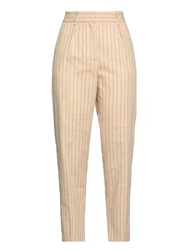 Maje Pinstriped Tapered Leg Pants - Beige