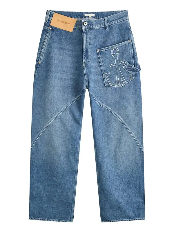 JW Anderson Twisted Workwear Jeans - Light Blue