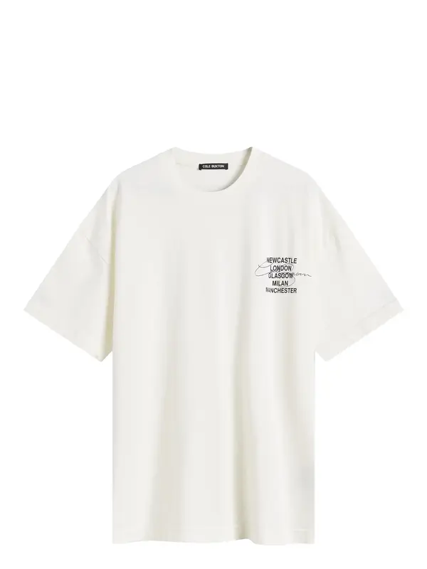 COLE BUXTON X Signature City T-shirt - Vintage White - Blue Text