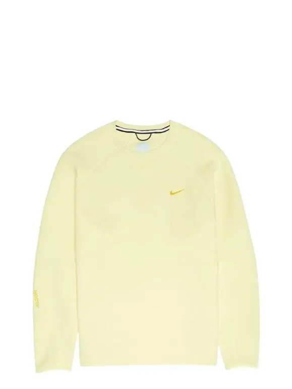 Nike X Nocta Nrg Tech Fleece Crewneck Sweatshirt - Citron Tint/vivid Sulfur