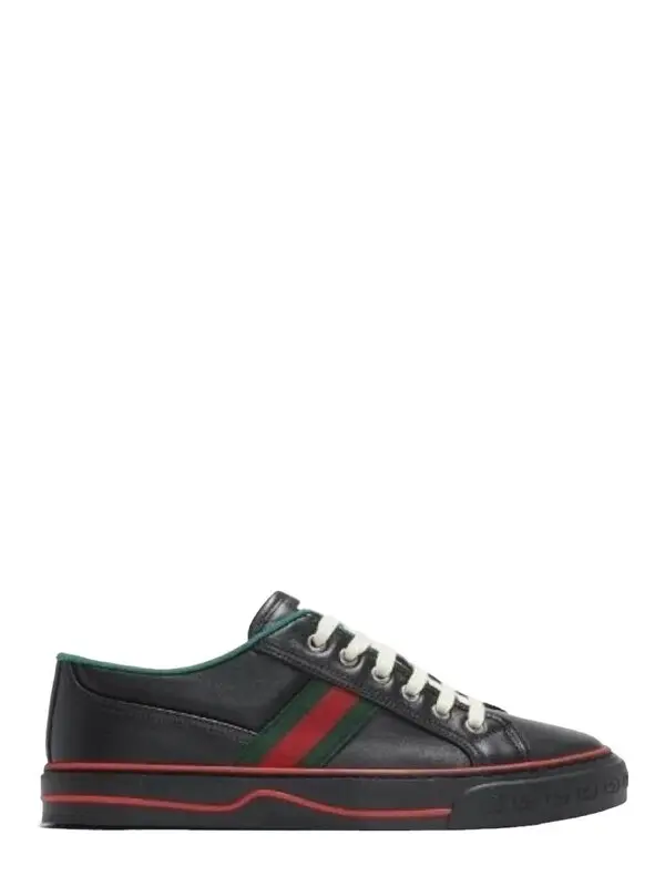 Gucci Tennis 1977 Leather Sneakers - Black/green/red
