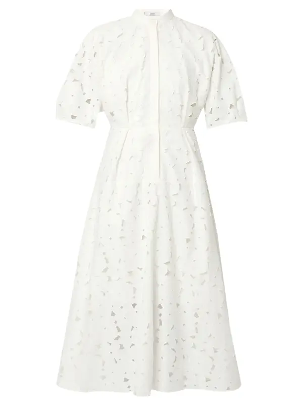 Erdem Broderie Anglaise Midi Dress - White