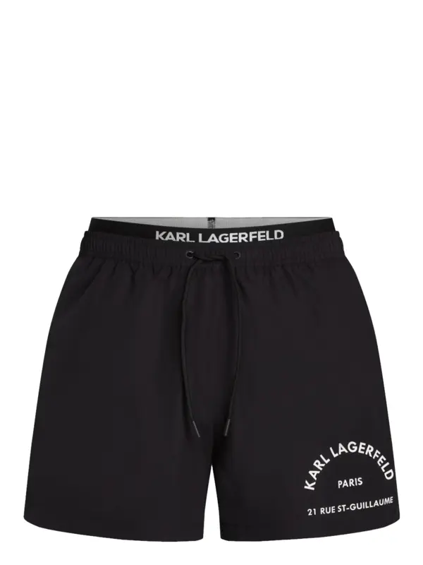 Karl Lagerfeld Rue St-guillaume Swim Shorts - Black