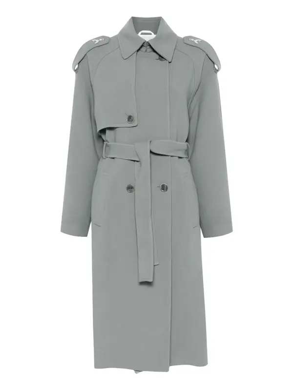 Patrizia Pepe Twill Trench Coat - Grey