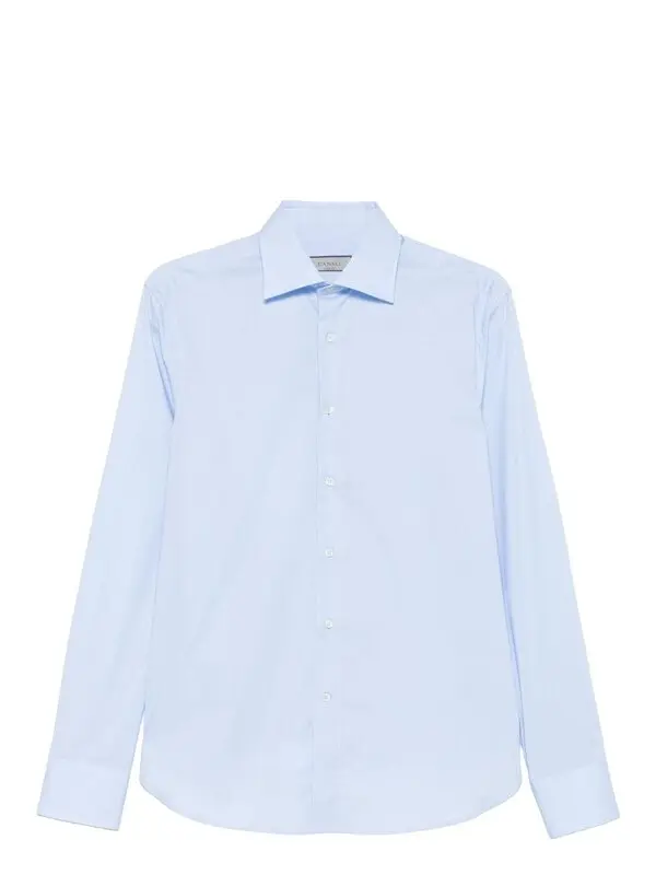 Canali Poplin Shirt - Blue