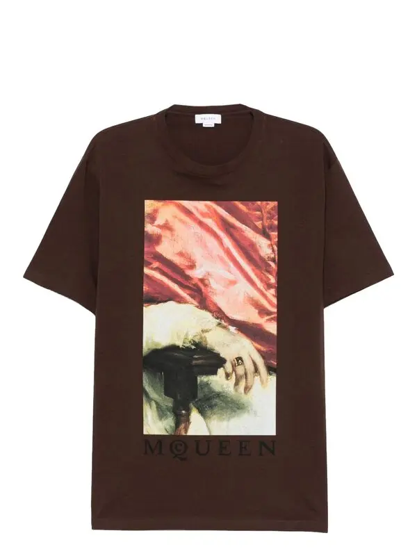 Alexander McQueen Graphic-print T-shirt - Brown