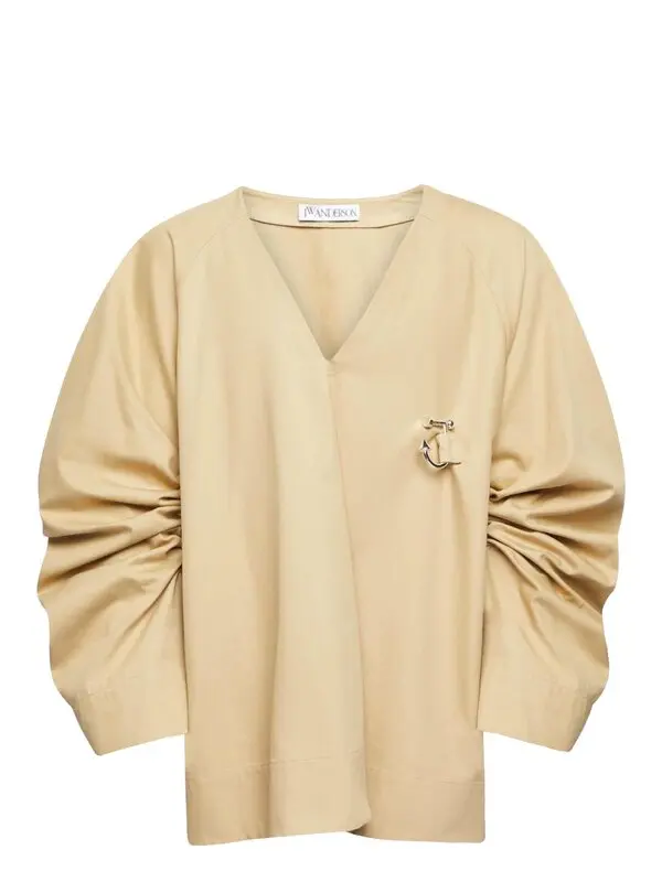 JW Anderson Oversized Cotton Shirt - Neutrals