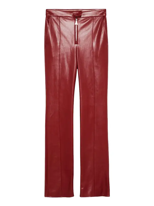 Patrizia Pepe Faux-leather Trousers - Red