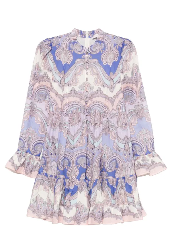 Zimmermann Maxine Mini Dress - Purple