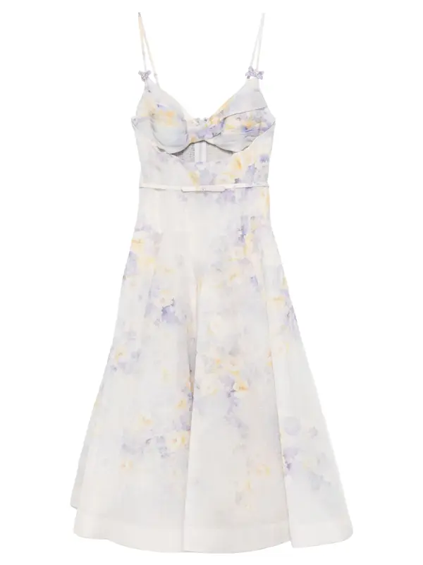 Zimmermann Crush Midi Dress - White