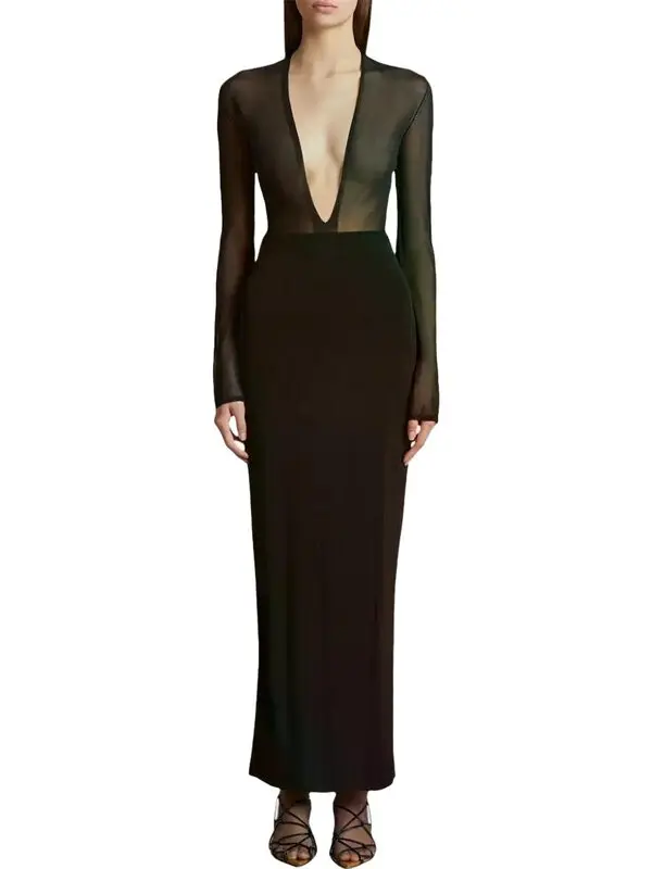 Khaite Sansa Maxi Dress - Black