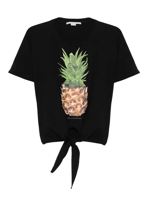 Stella McCartney Pineapple Graphic T-shirt - Black