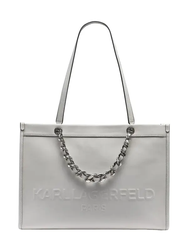 Karl Lagerfeld Paris Savoie Tote - Wntr Wht/silvr