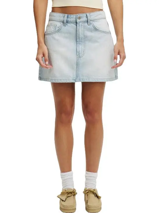 COTTON ON Original Denim Mini Skirt - Sunlight Blue