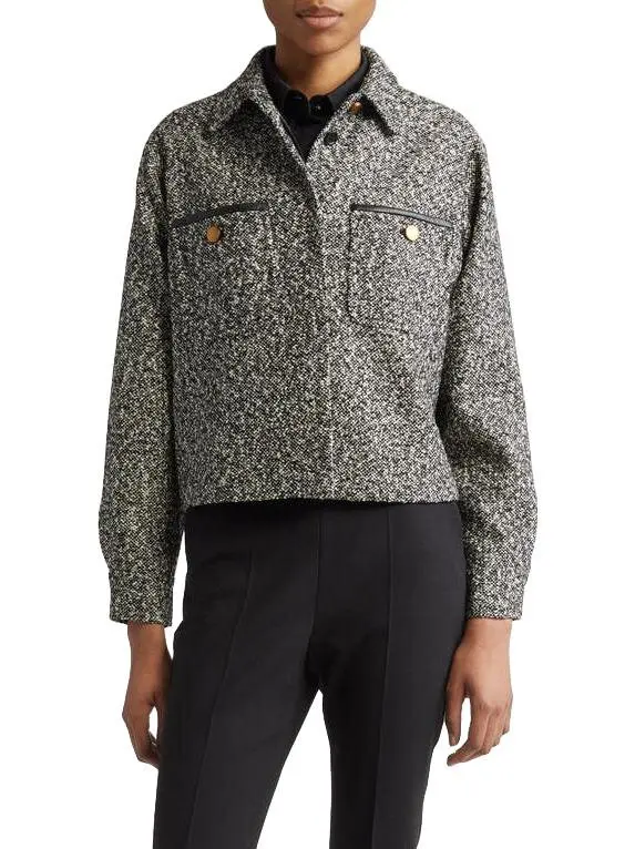 Max Mara Demien Tweed Jacket - Black White
