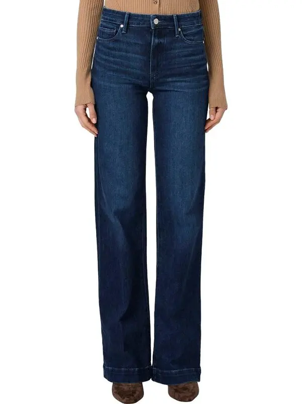 Paige Leenah High-waist Wide-leg Jeans - Praline