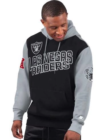 STARTER Las Vegas Raiders Extreme Pullover Hoodie - Black