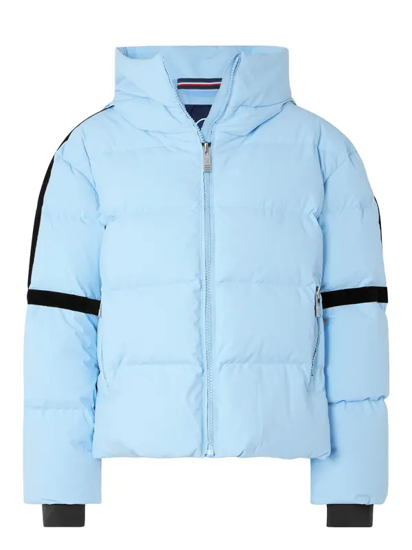 Fusalp Barsy Velvet-trimmed Hooded Quilted Down Ski Jacket - Blue
