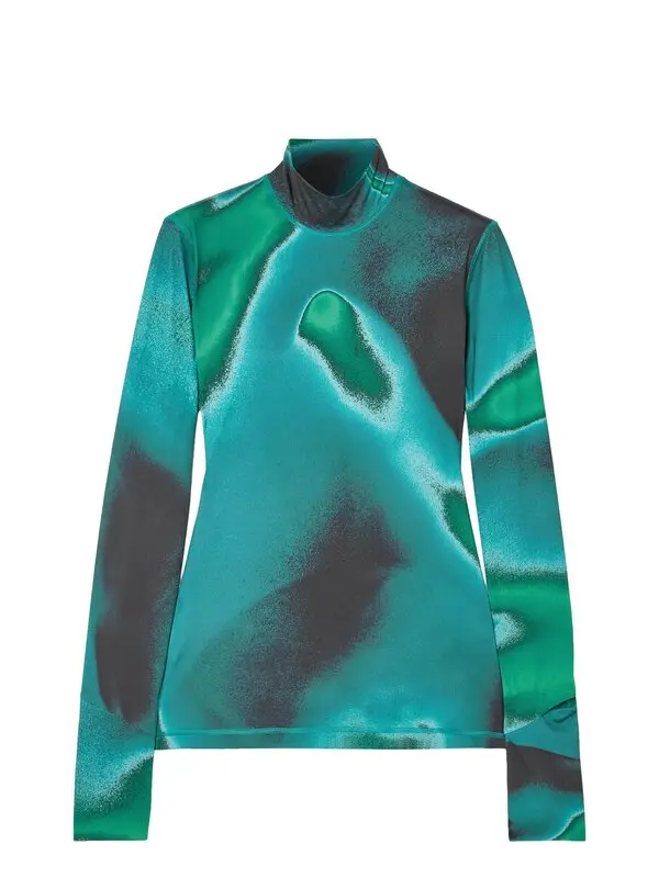 Aztech Mountain Next To Skin Printed Turtleneck - Blue