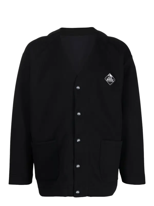 WHITE MOUNTAINEERING Logo-patch Cardigan - Black