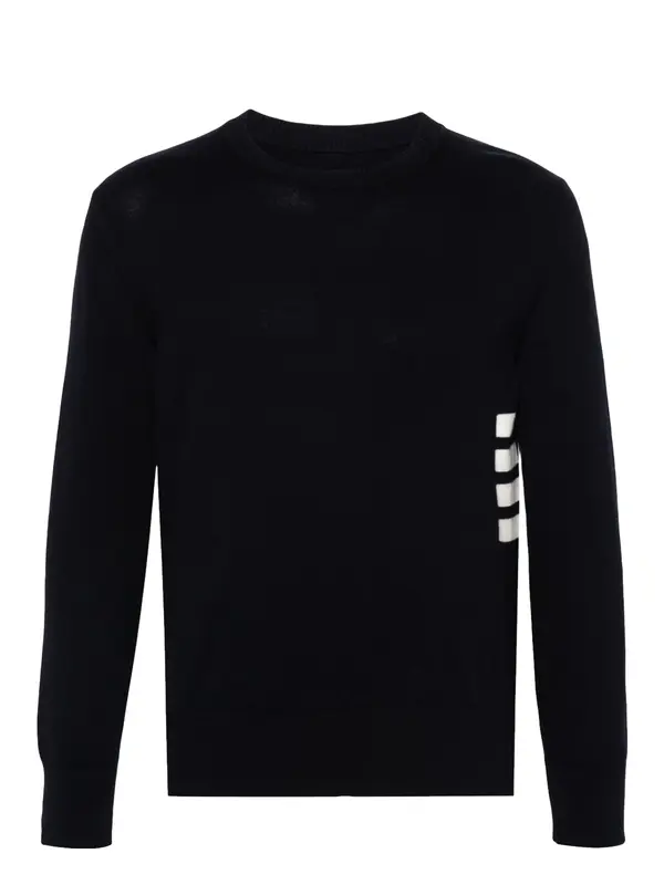 Thom Browne 4-bar Cotton Jumper - Blue