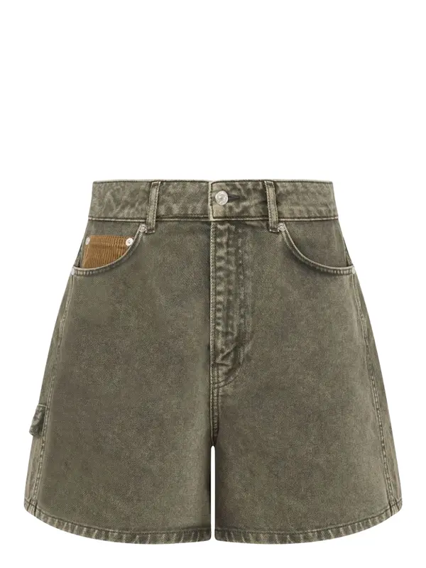 Moschino Mid-rise Denim Shorts - Grey