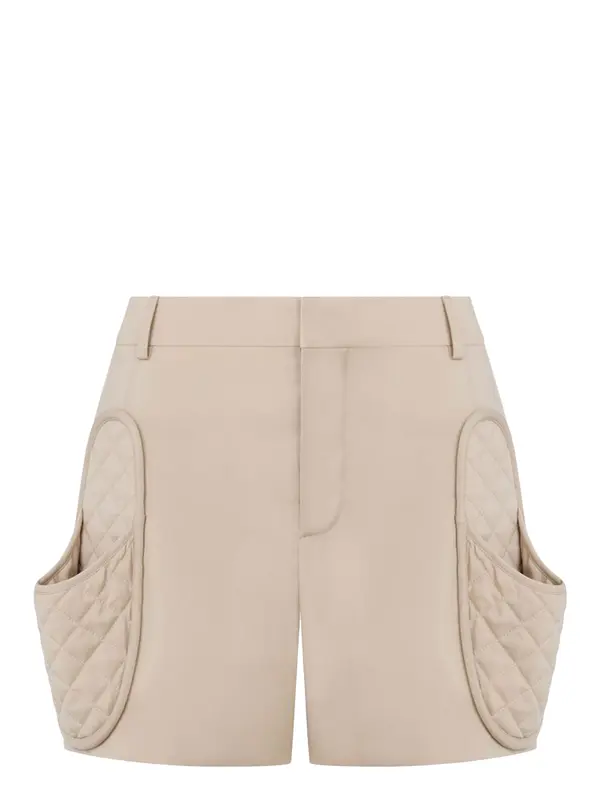 Moschino Virgin Wool Shorts - Neutrals