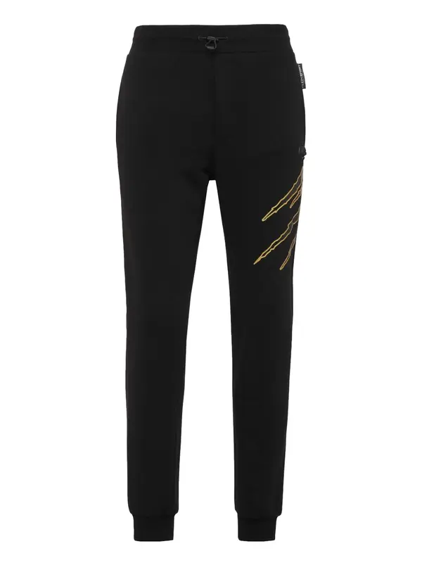 PLEIN SPORT Scratch-print Track Pants - Black
