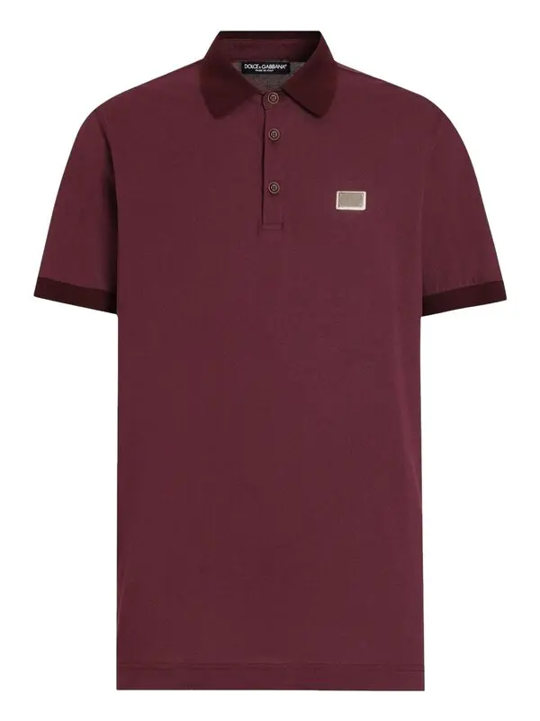 Dolce & Gabbana Logo-plaque Polo Shirt - Red