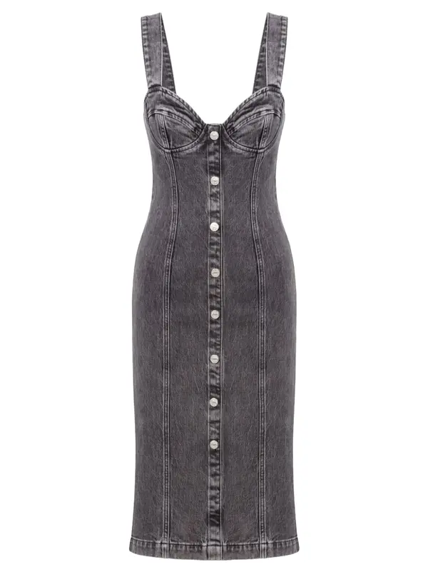 Moschino Denim Midi Dress - Grey