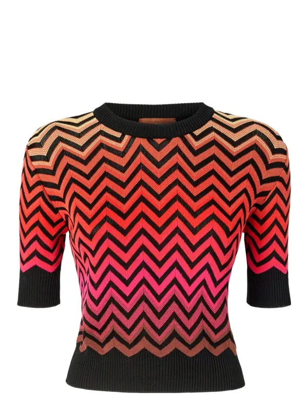 Missoni Chevron-pattern T-shirt - Black