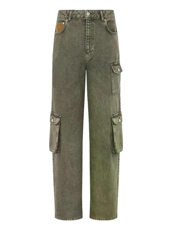 Moschino Straight-leg Cargo Jeans - Green