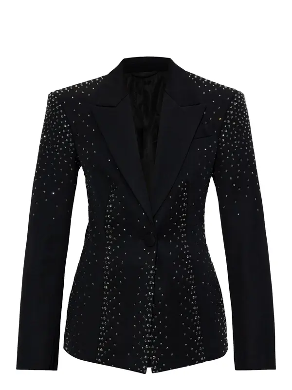 Attico Crystal-embellished Blazer - Black