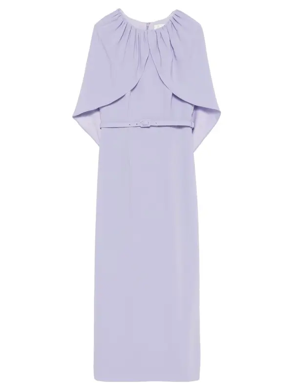 Roland Mouret Cape Crepe Midi Dress - Purple