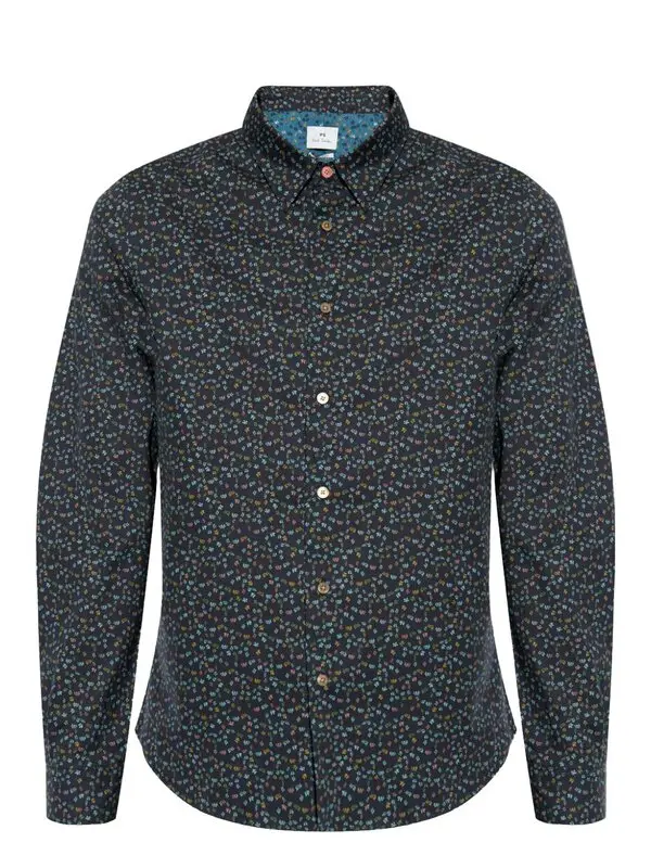 Paul Smith Oxalis Floral-print Shirt - Blue