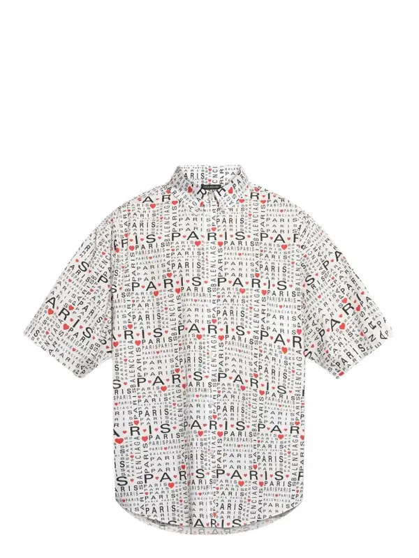 Balenciaga Logo-print Shirt - White