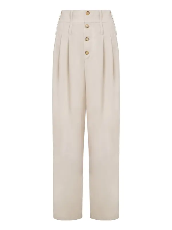 Moschino High-waisted Trousers - Neutrals