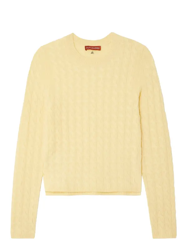Altuzarra Milla Cable-knit Cashmere Sweater - Yellow