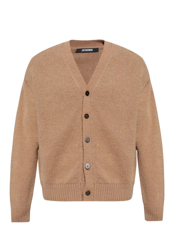 Jacquemus Ribbed-knit Cardigan - Brown