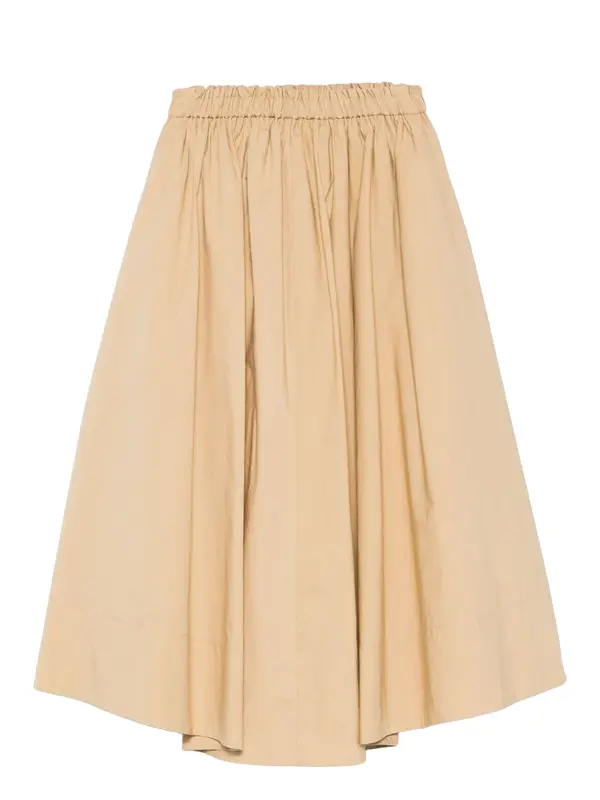 FORTE_FORTE Cotton Midi Skirt - Neutrals