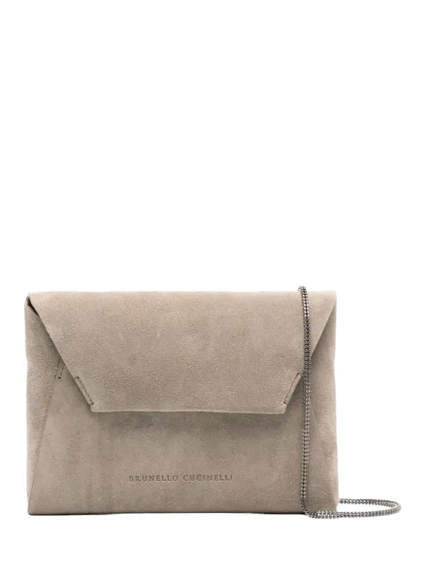 Brunello Cucinelli Suede Clutch - Grey