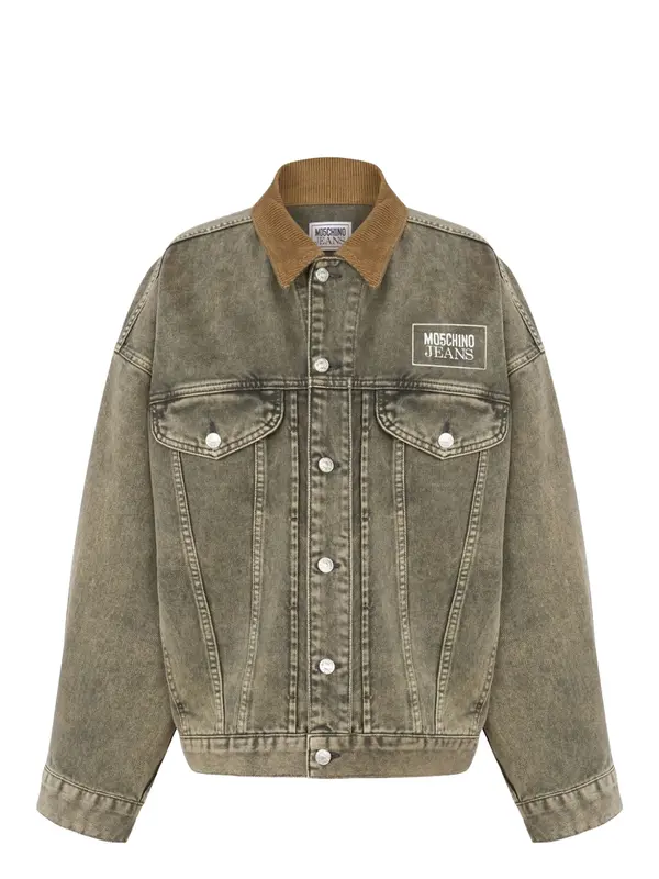 Moschino Logo-print Denim Jacket - Grey