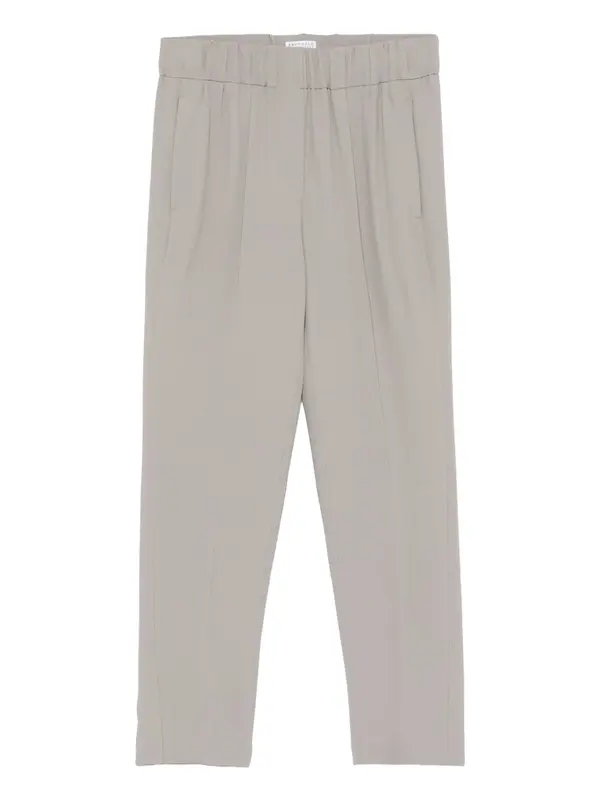 Brunello Cucinelli Crepe Trousers - Grey