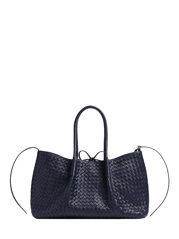 Bottega Veneta Pinacoteca Reversible Intrecciato Leather Tote - Nocturnal/muse Brass