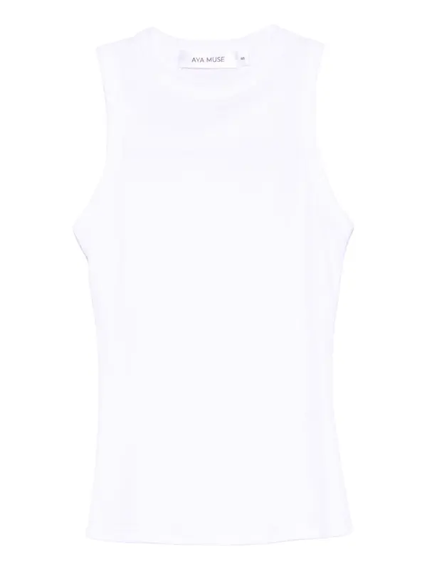 AYA MUSE Ribbed Tank Top - White